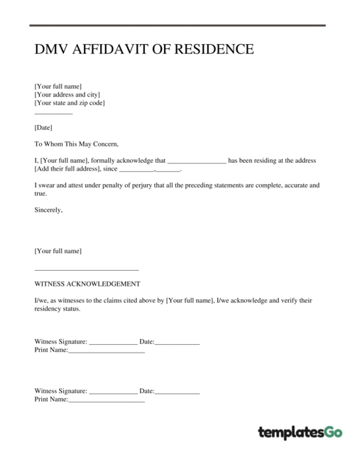 Proof of Residency Letter - 5 + Legal Templates