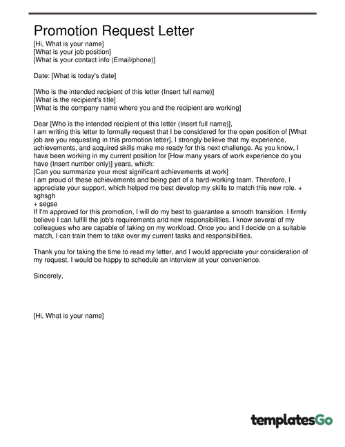 Writing A Strong Promotion Request Letter (+Free Templates)