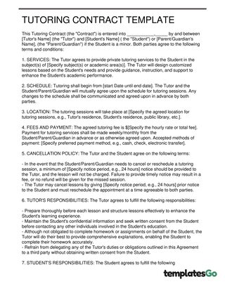 Create Your Tutoring Contract In Easy Steps