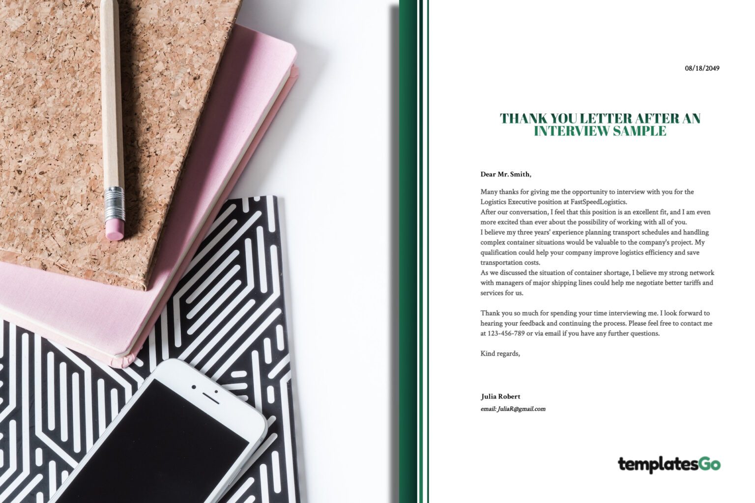 Thank You Letter After An Interview - Practical Examples