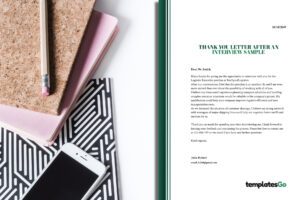 Thank You Letter After An Interview - Practical Examples