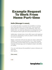Work Remotely - Tips & Samples Request To Work From Home