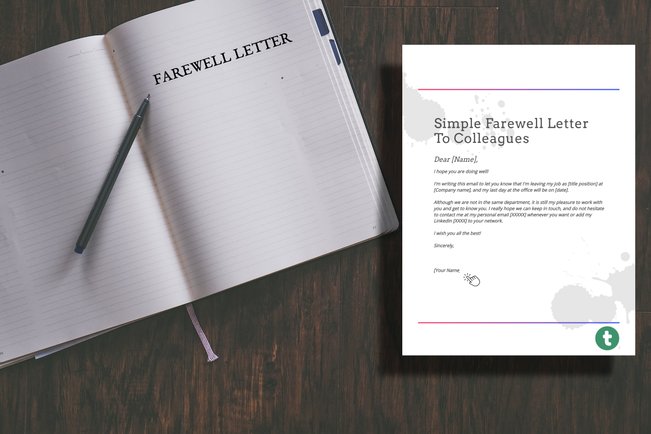 Create A Touching Goodbye Letter To Coworkers