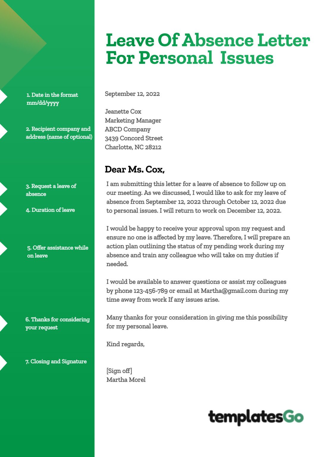 Leave Of Absence Letter Request With Template Examples Leave Of Absence Letter Request With Template Examples