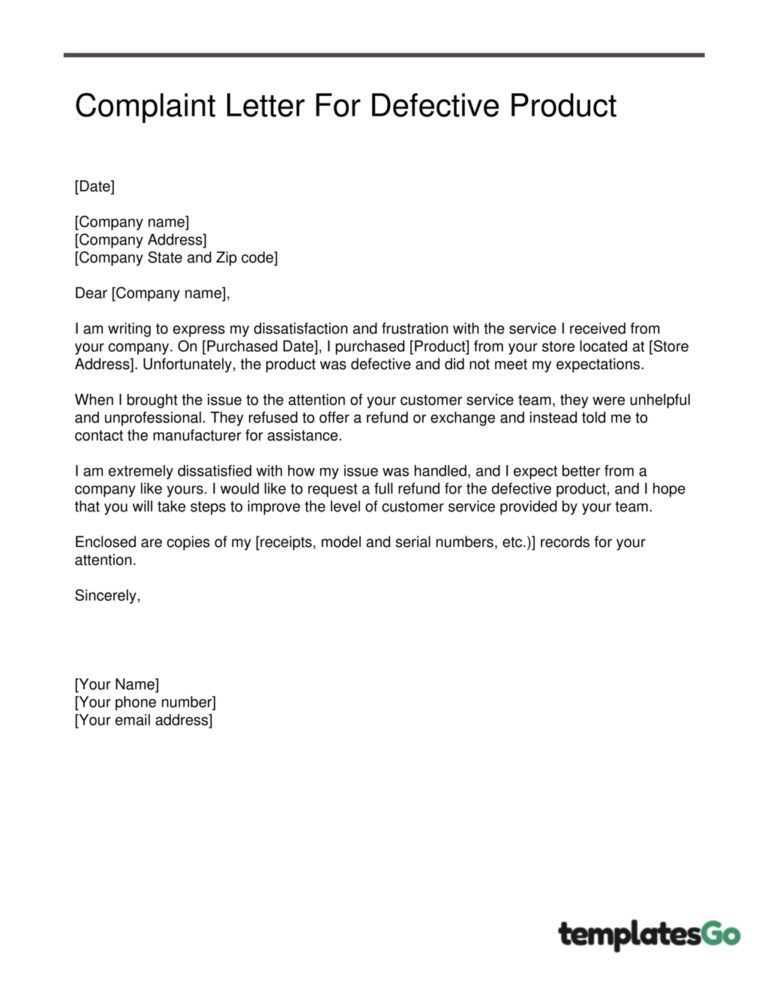 Complaint Letter Templates - 3 Key Factors To Know