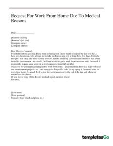 Work Remotely - Tips & Samples Request To Work From Home