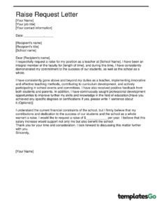 How To Write A Raise Request Letter + Free Templates