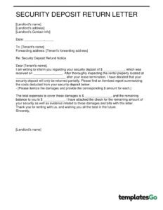 Create A Security Deposit Return Letter with Time-Saving Templates
