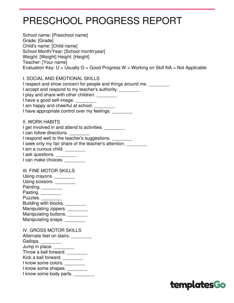 Student Progress Report Letter Templates To Edit Online