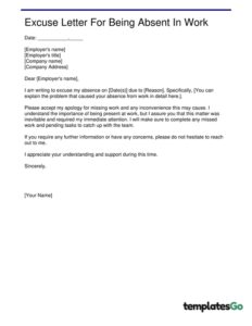 Best Excuses To Miss Work (& Funny) With Samples Letters