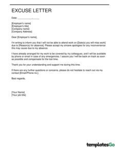 Best Excuses To Miss Work (& Funny) With Samples Letters