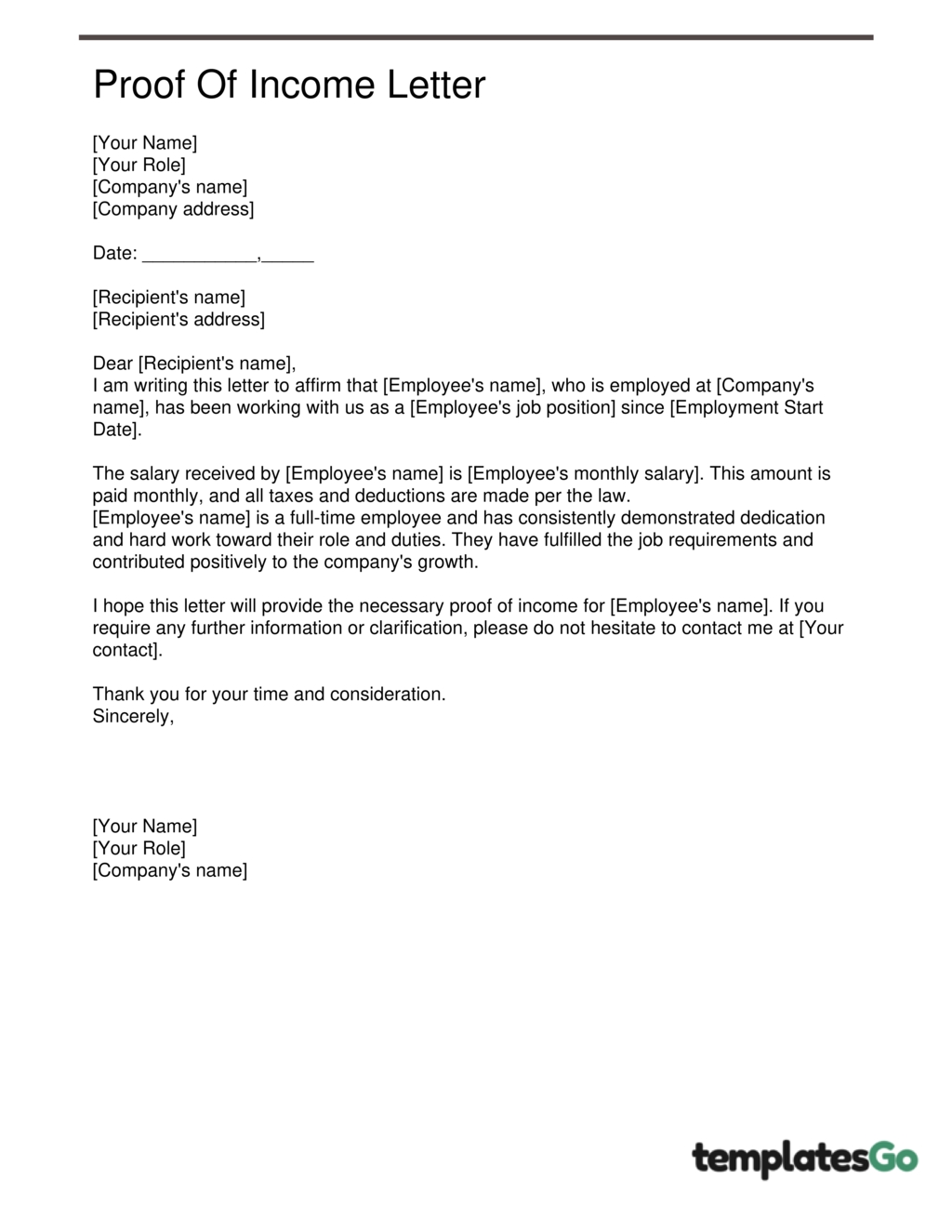 Employment Verification Letter With Free Editable Templates