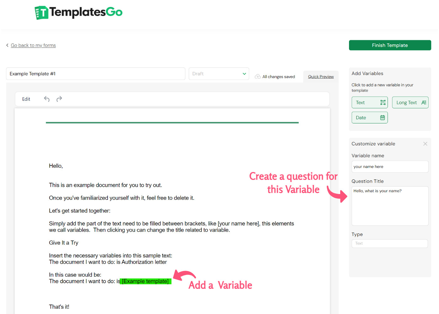 How To Convert Your Document Into Fillable Form with TemplatesGo?
